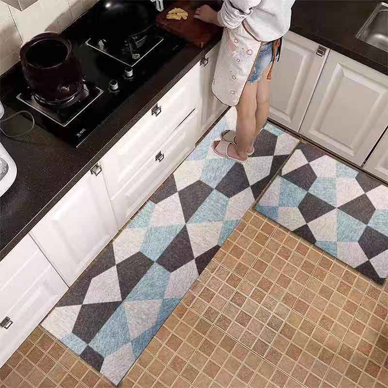 《Mega Deal》2 in 1 ANTI SLIP Geometric Series Kitchen/ Room Floor Mat ...