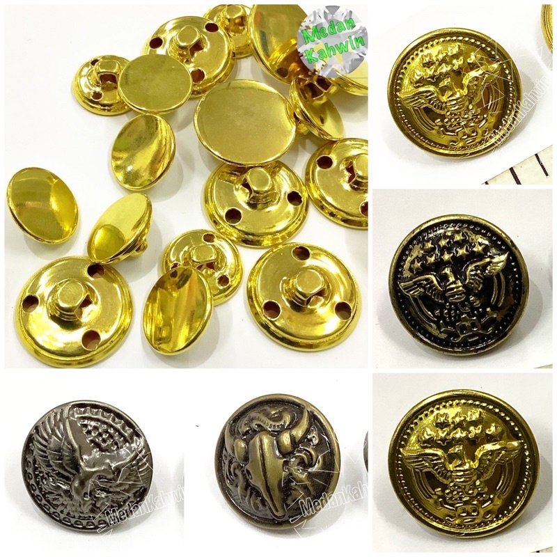 #BJ3100190 15~23mm Butang Besi Logam 24L~36L Metal Buttons @ 19 pilihan ...