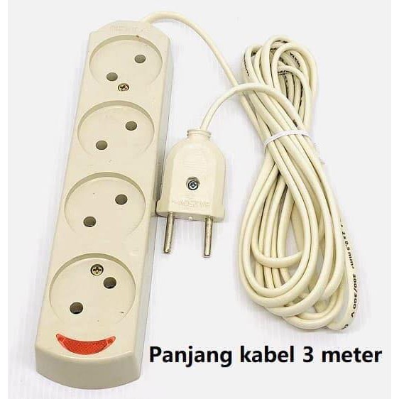 Sunfree 4 Hole Electric Plug Socket + 3 Meter Long Cable | Shopee Malaysia