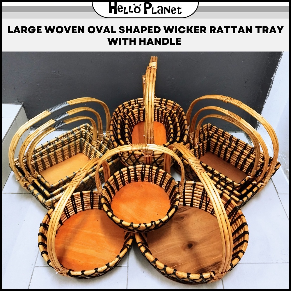 Hand Carry Woven Oval / Round / Rectangle Shaped Cross Strips Rattan ...