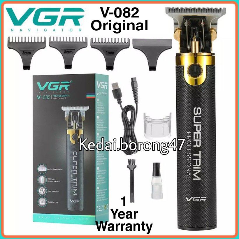 Original VGR V-082 Zero Adjustable Professional Rechargeable Hair ...