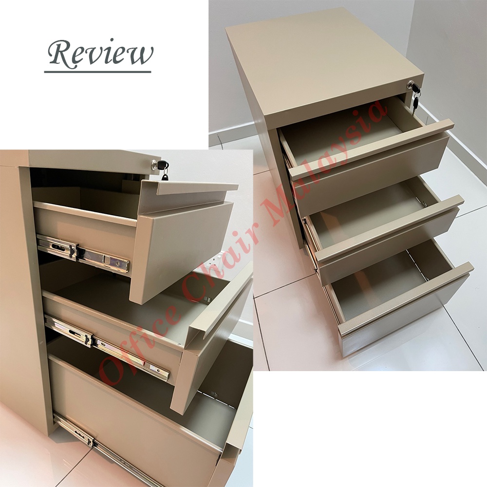 Steel Mobile Pedestal 1D1F/ 2D1F/ 3 Drawers c/w Ball Bearing Slide ...