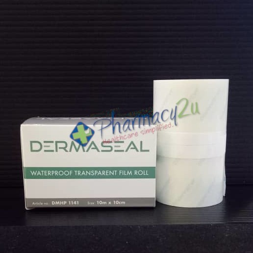 DERMASEAL WATERPROOF TRANSPARENT FILM ROLL DRESSING 1MX10CM/ 10MX10CM ...