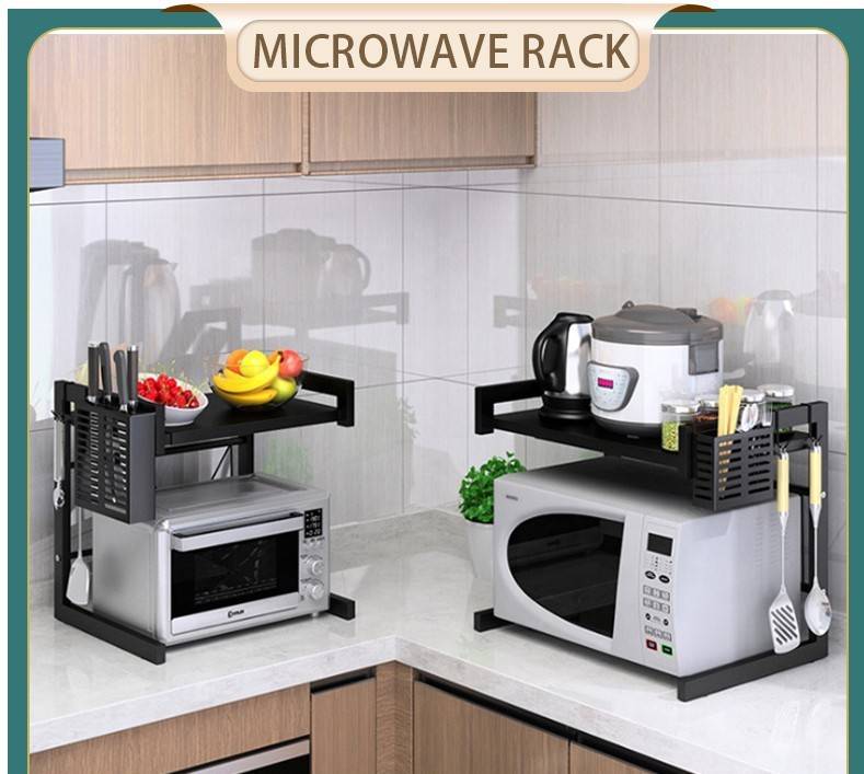 Rak Simpan Ketuhar / Microwave Rack Retractable Kitchen Locker Oven ...