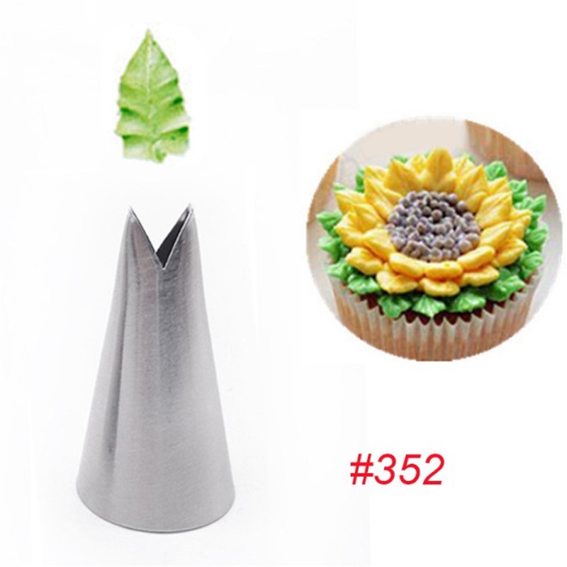 352# Leaf Nozzles Icing Piping Tips Pastry Tool Stainless Steel Cream ...