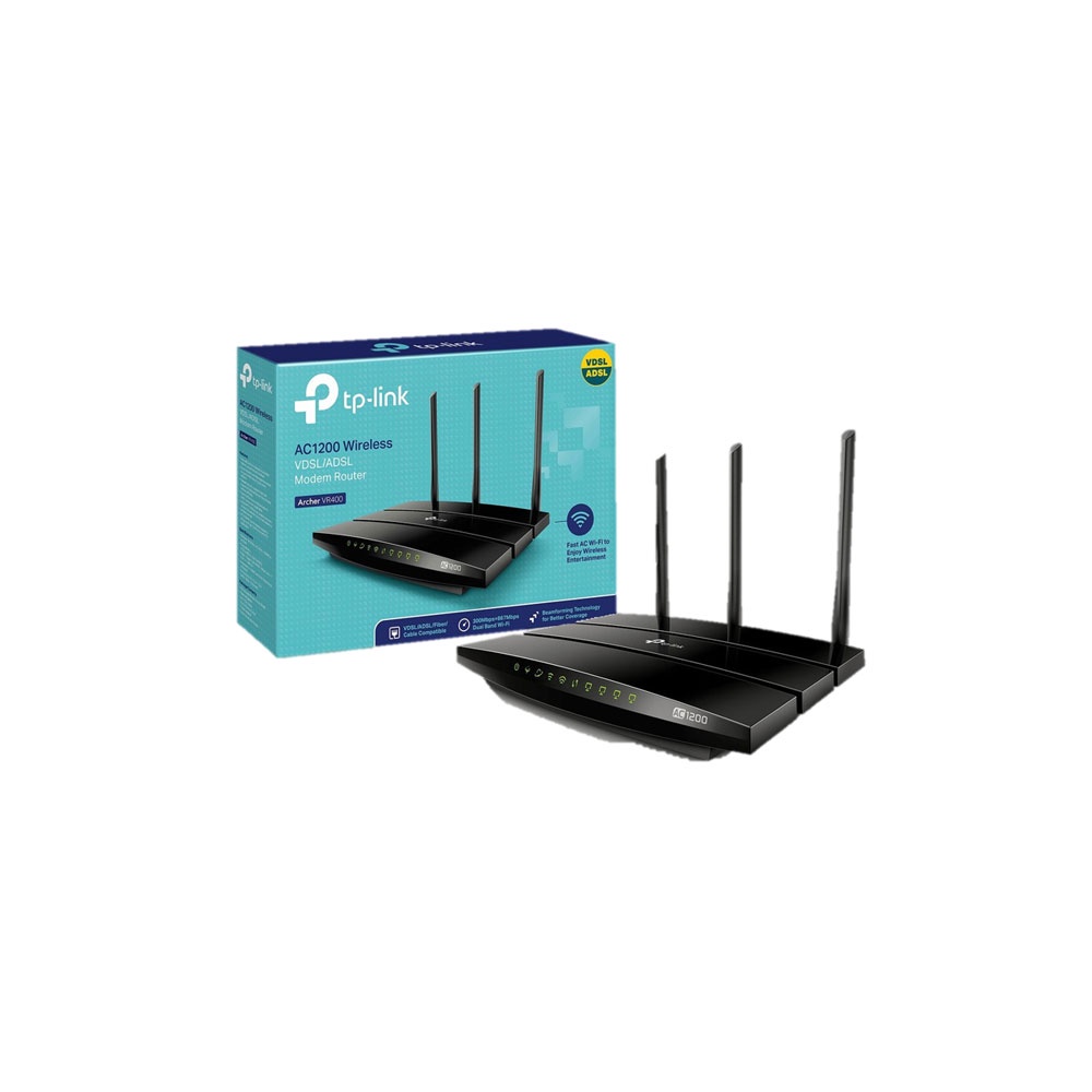 TP-Link Archer VR400 V3 AC1200 Wireless Dual Band OneMesh MU-MIMO VDSL ...