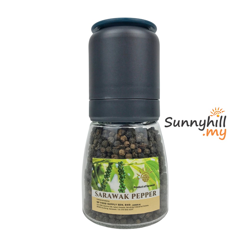 80g Sarawak Black Pepper with Grinder Adjustable Ceramic Core with ...