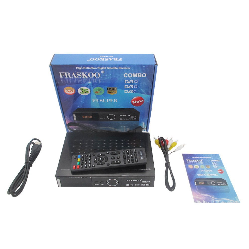 Refurbish Fraskoo F9 Super Decoder Combo S2 T2 Ninmedia Garmedia ...