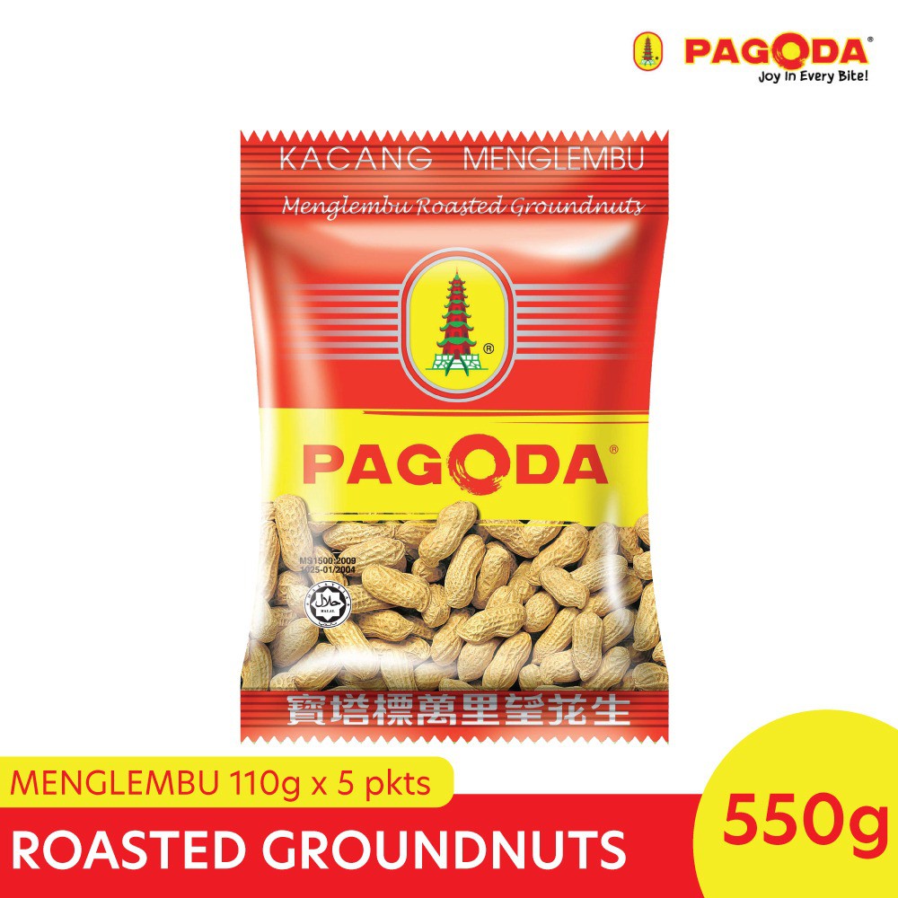 Pagoda Menglembu Roasted Groundnuts (550g/110g x 5 Packets) | Shopee ...