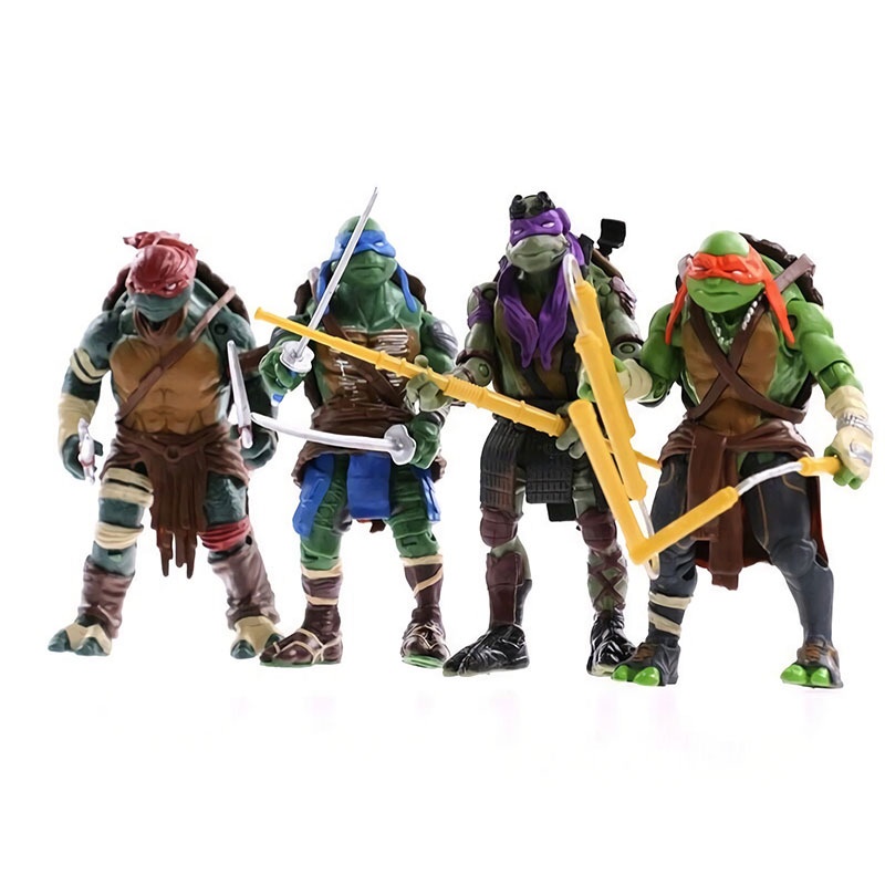 4 Pcs Set Turtles Action Figures Tmnt Toy Set Teenage Mutant Ninja ...