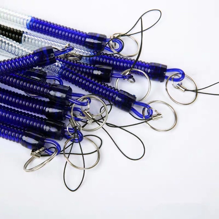 Anti Lost Spring Key Chain Senior Kid School lengthened Hook kKeychain ...