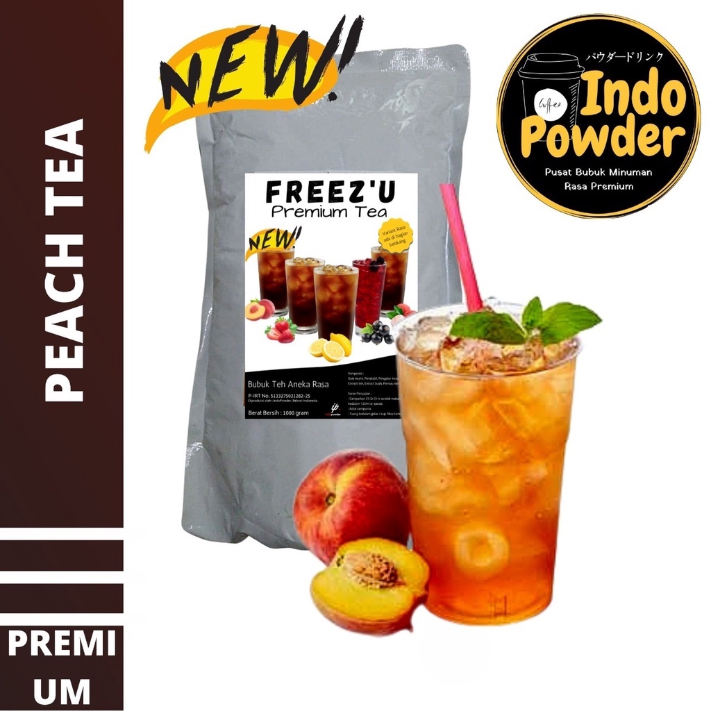 Freez'u PREMUM PEACH TEA 1 Kg - PEACH TEA Powder 1 Kg - PEACH TEA ...
