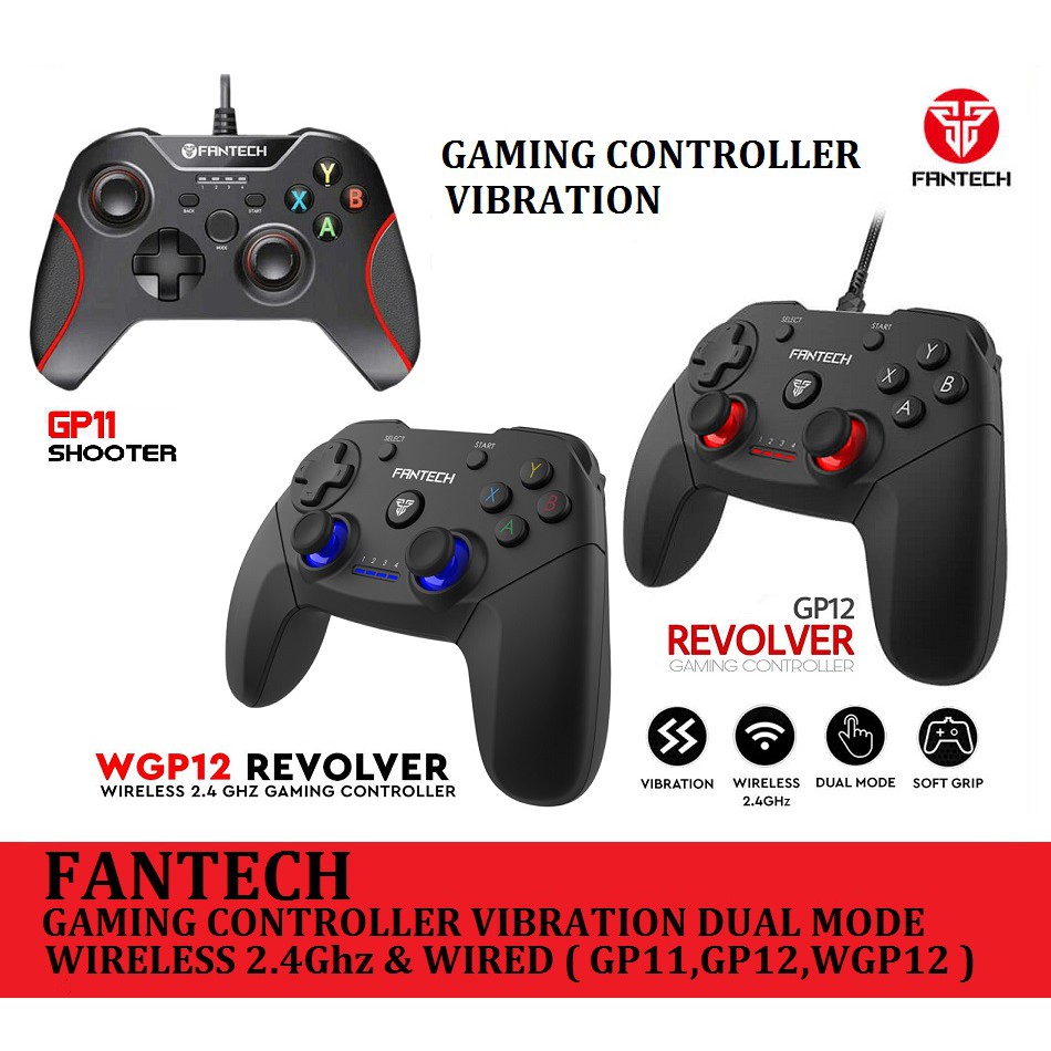 FANTECH GP12 REVOLVER WGP12 VIBRATION WIREDS GAMING GAME CONTROLLER FOR ...
