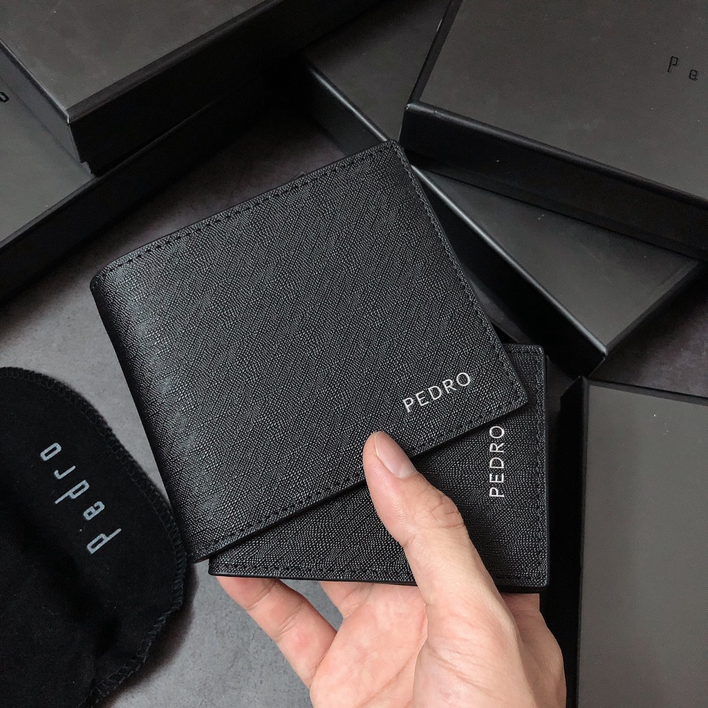 Pedro men's wallet with beautiful grain leather, full box and paper bag ...