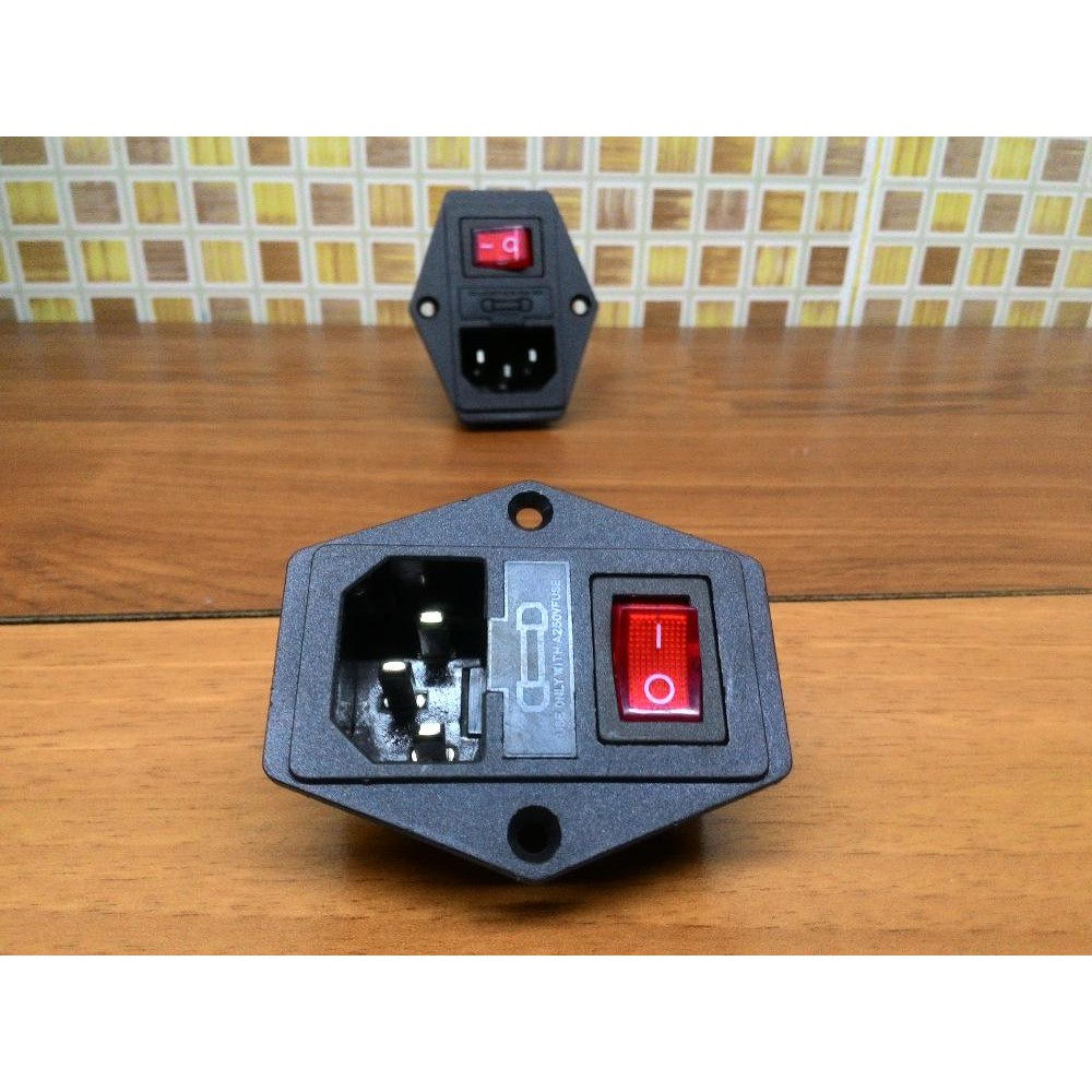 AC JACK SOCKET CONTENTS 3 MALE PLUS SWITCH SWITCH AND INDICATOR LIGHTS ...
