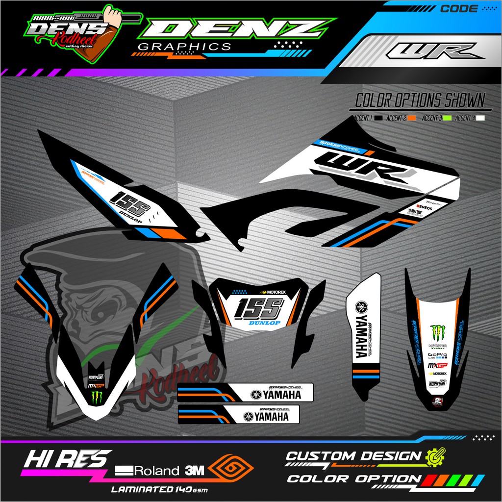 Decal Sticker Yamaha WR 155R MD005 DECAL CUSTOOM full body mlotor ...