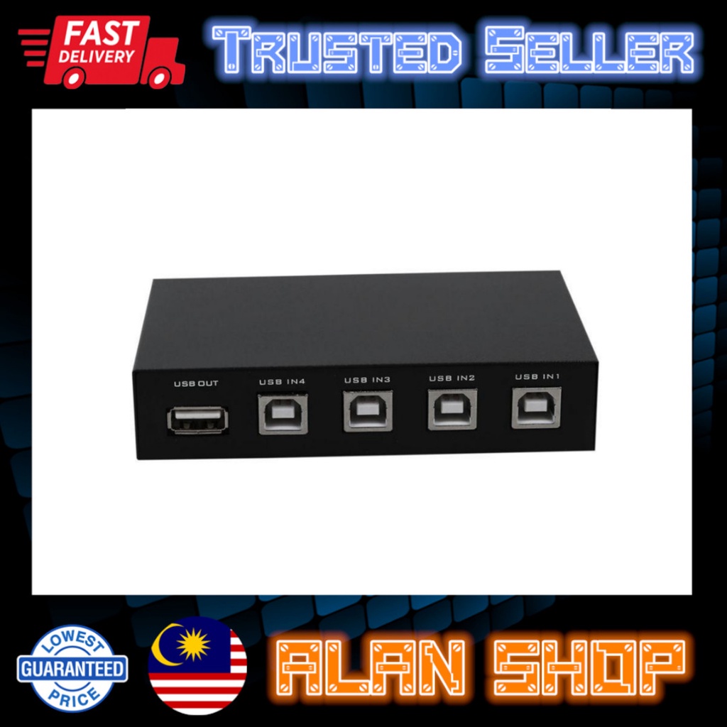 Mini 4 Ports USB Printer Scanner Sharing Splitter Box Hub | Shopee Malaysia