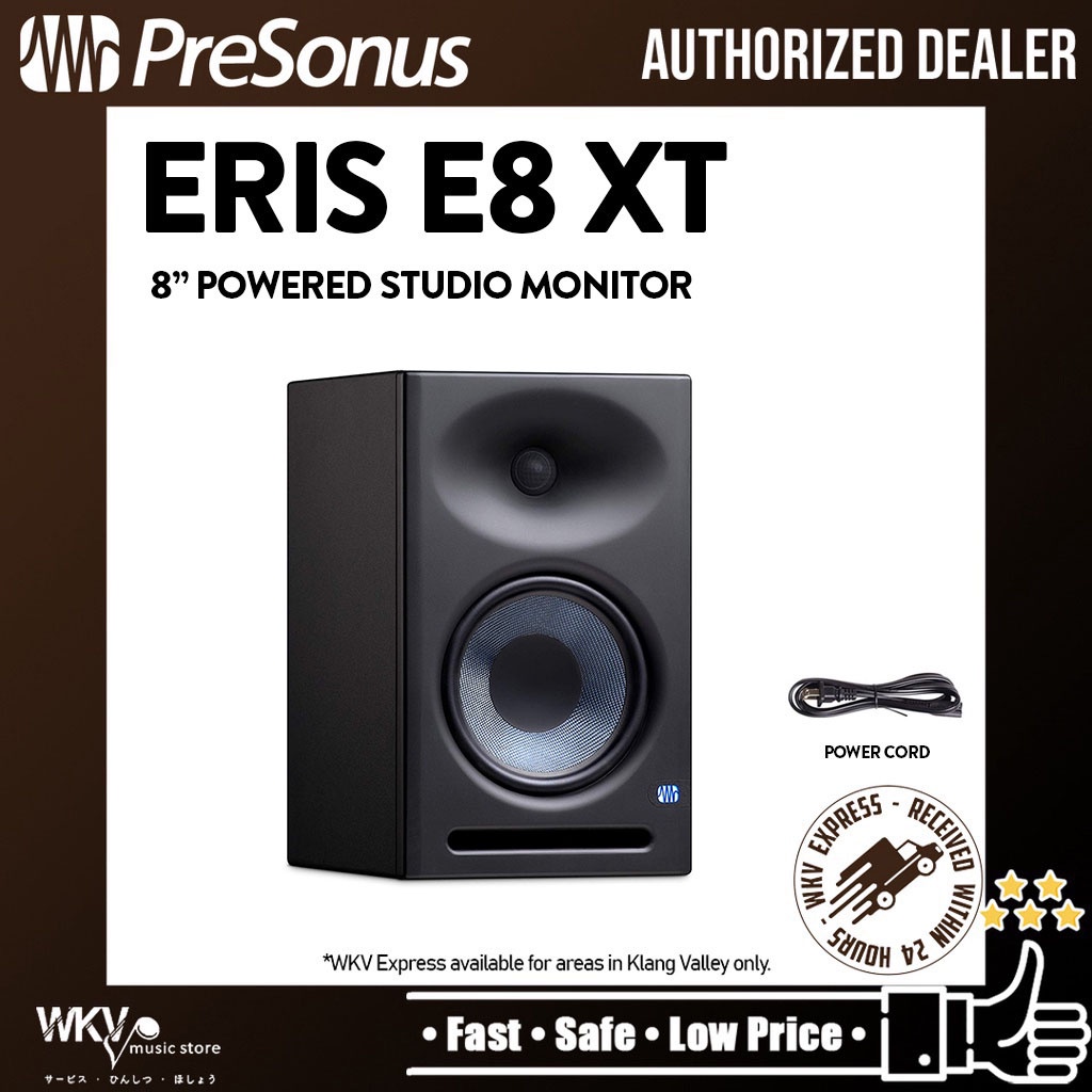 PreSonus Eris E8 XT 8" Powered Studio Monitor Speaker Professional Recording (E8XT) | Shopee ...