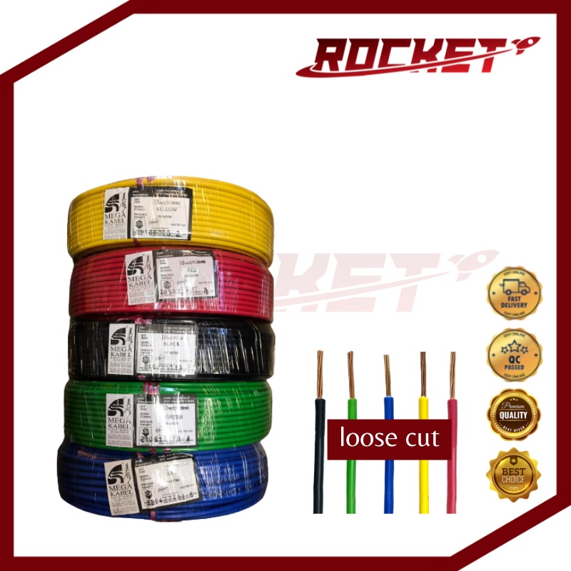 【Loose Cut】Mega Kabel 10mm Insulated PVC 100% Pure Copper Cable SIRIM ...