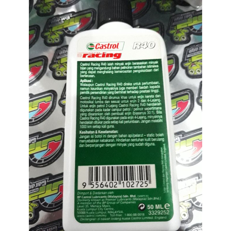 Castrol R40 minyak racing sesuai untuk semua motor 2 lejang | Shopee ...