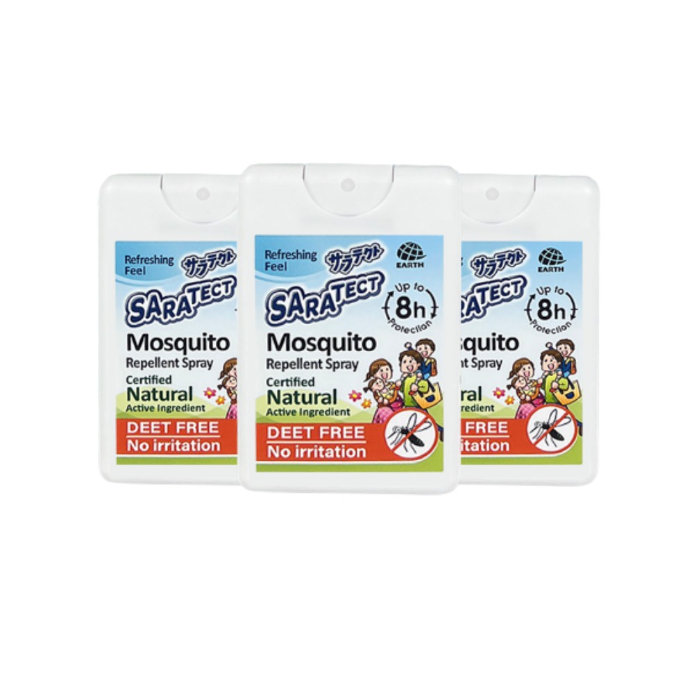 Saratect Japan Mosquito Repellent Spray (18ml x3), Up To 8 Hours ...
