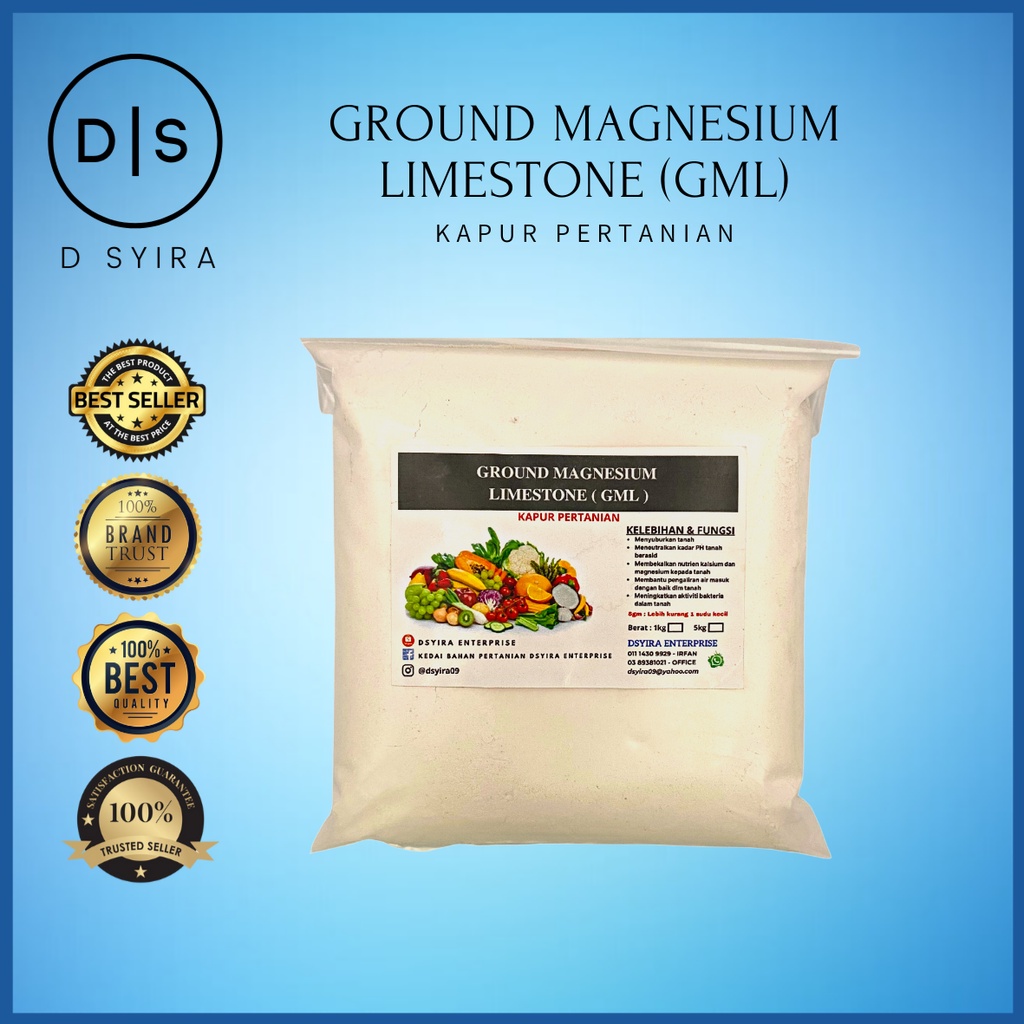 Kapur Pertanian 1kg 👉 Ground Magnesium Limestone( GML) | Shopee Malaysia
