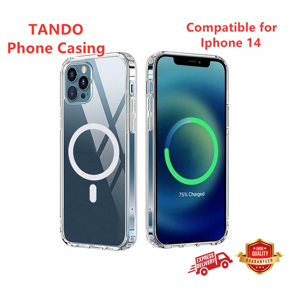 Transparent Clear Case with Magnetic Wireless Ring Tando Compatible for ...