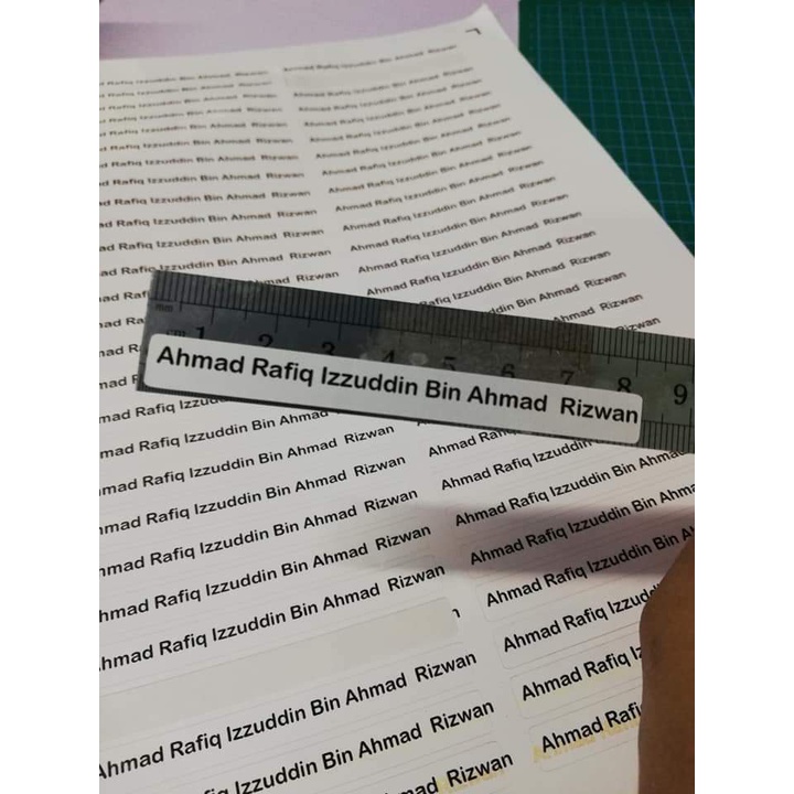 Sticker Nama Murid/Pelajar Sekolah (100pcs) | Shopee Malaysia