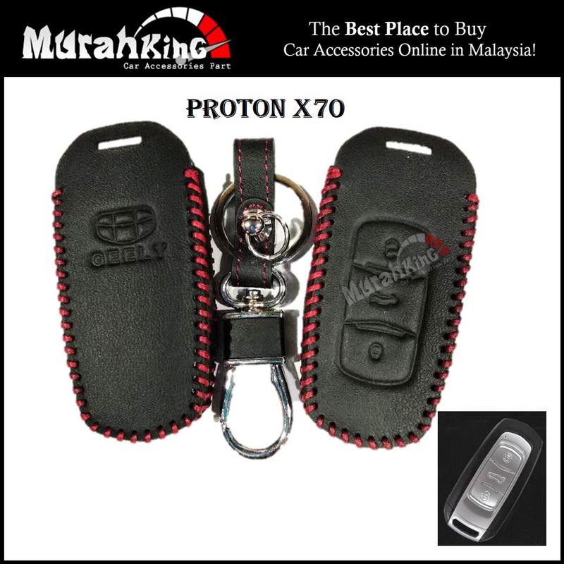 PROTON X70 X-70 Keyless Remote Leather Car Key Cover Case (Black ...