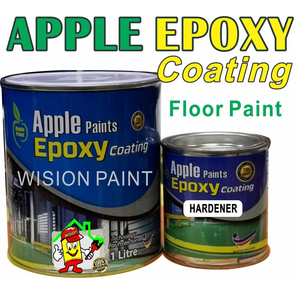 DIY👩‍🔧 Cat Lantai Epoxy ( 1L Apple Epoxy Floor Paint Water Proofing ) Heavy Duty / Paint Epoxy ...