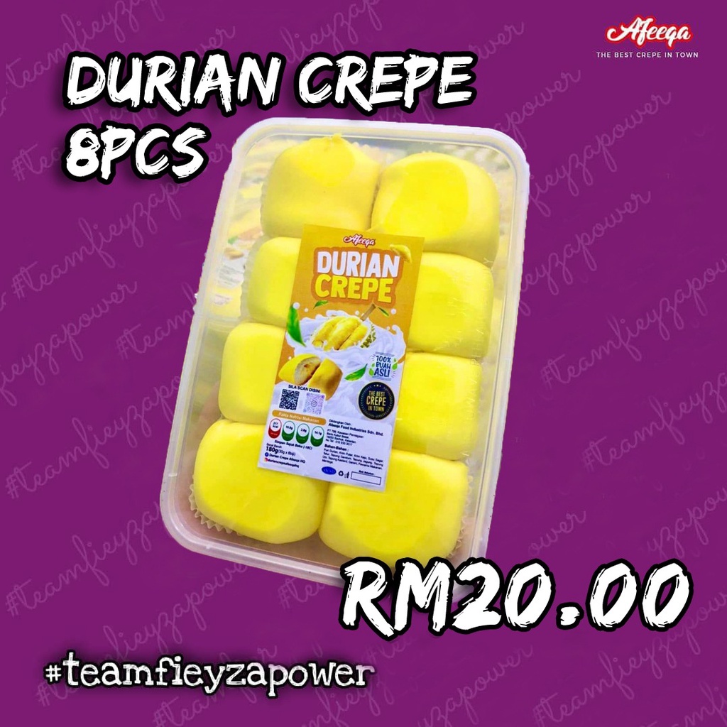 [CHAT BAGITAHU LOKASI DAHULU] Durian Crepe Afeeqa, Kek, Oreo, Cheese ...