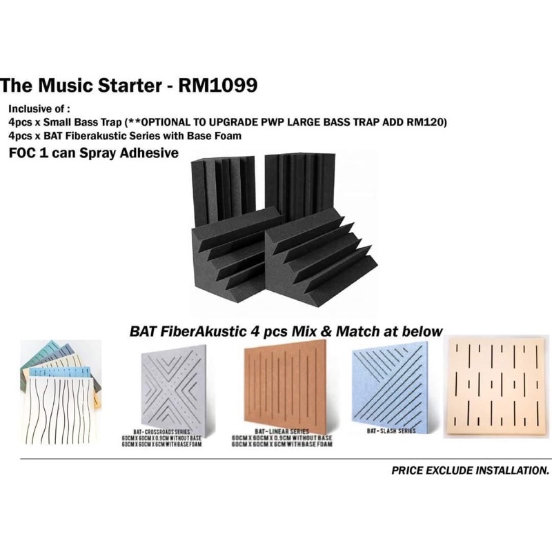 The Music Kit Premium Acoustic Treatment Bundle - Sound Absorption ...