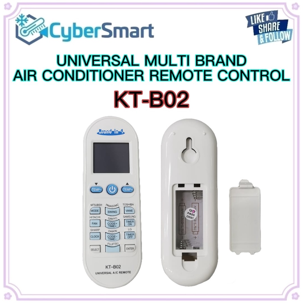 [READY STOCK]Universal Multi Brand Air Conditioner Remote Control KT ...