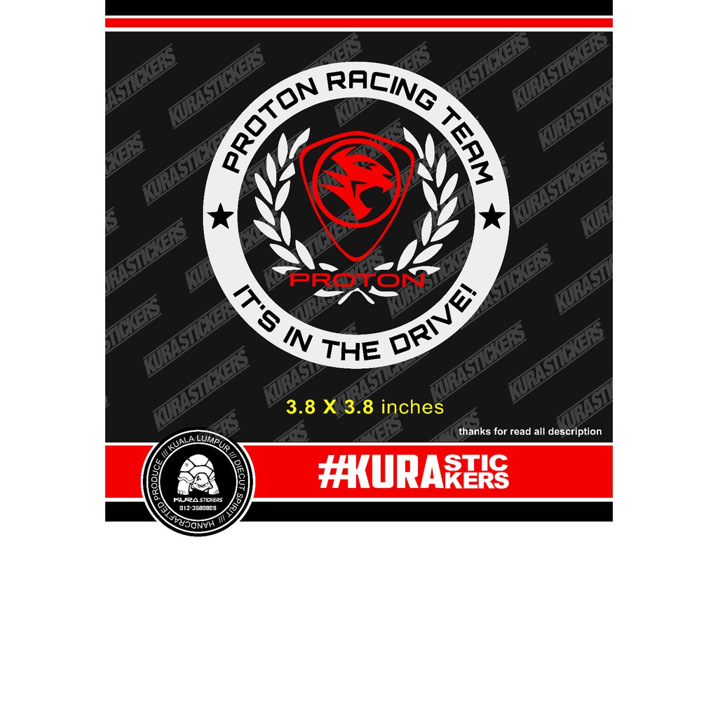 Sticker Proton Racing Team Wira Perdana Iriz Saga Satria Preve Persona ...