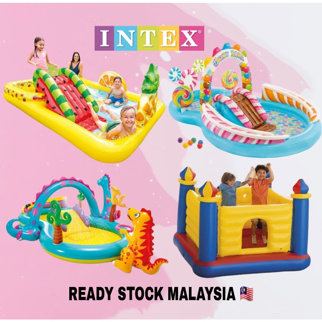 BESTWAY INTEX Swimming Pool Slide Inflatable Play Pool Water Play Kolam ...