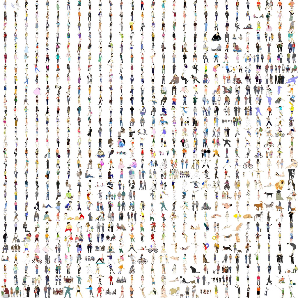 SketchUp | 3D Model 2025 People/Human/Characters 2D/3D Set 964 for home ...