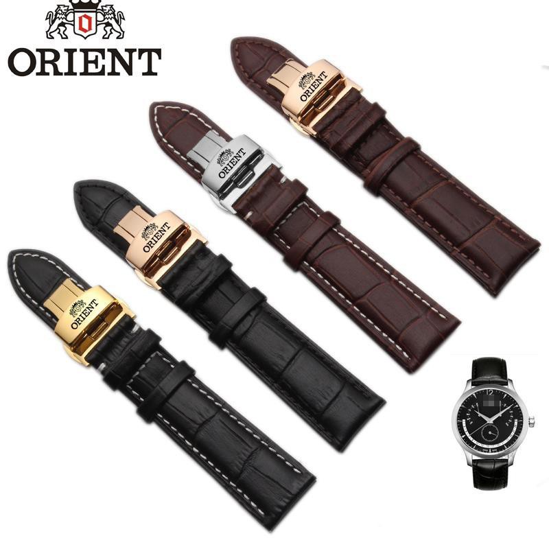 Orient watch strap cowhide leather strap Men's and Women's watchband ...