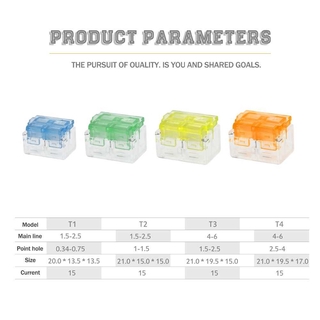 10pcs T-type Main Branch Wire Connector Box Set Free Break Line Quick ...