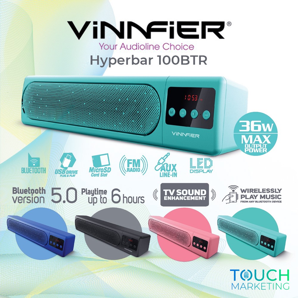 VINNFIER HYPERBAR 100 BTR WIRELESS SOUND BAR | Shopee Malaysia