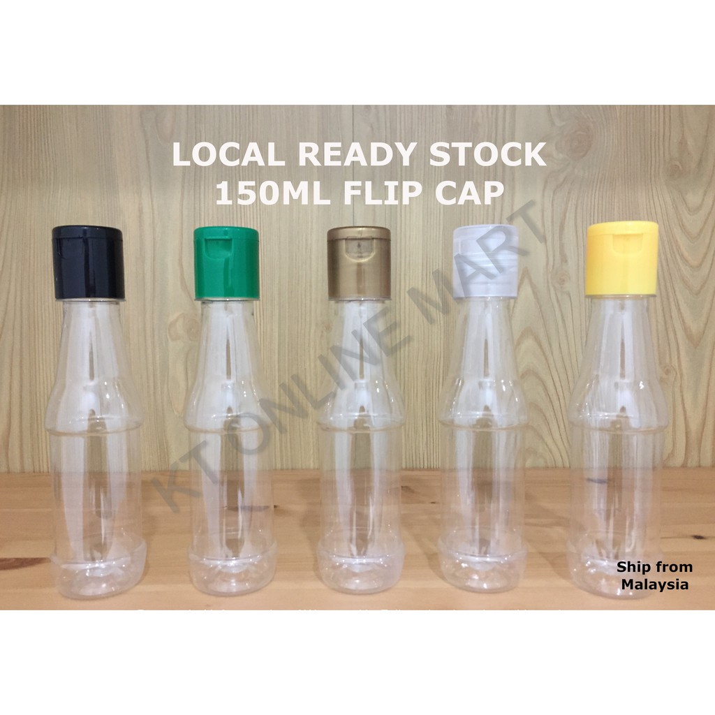 Flip Top Sauce Bottle / Botol Sos /Honey Bottle/ Botol Madu 150ml Ready ...
