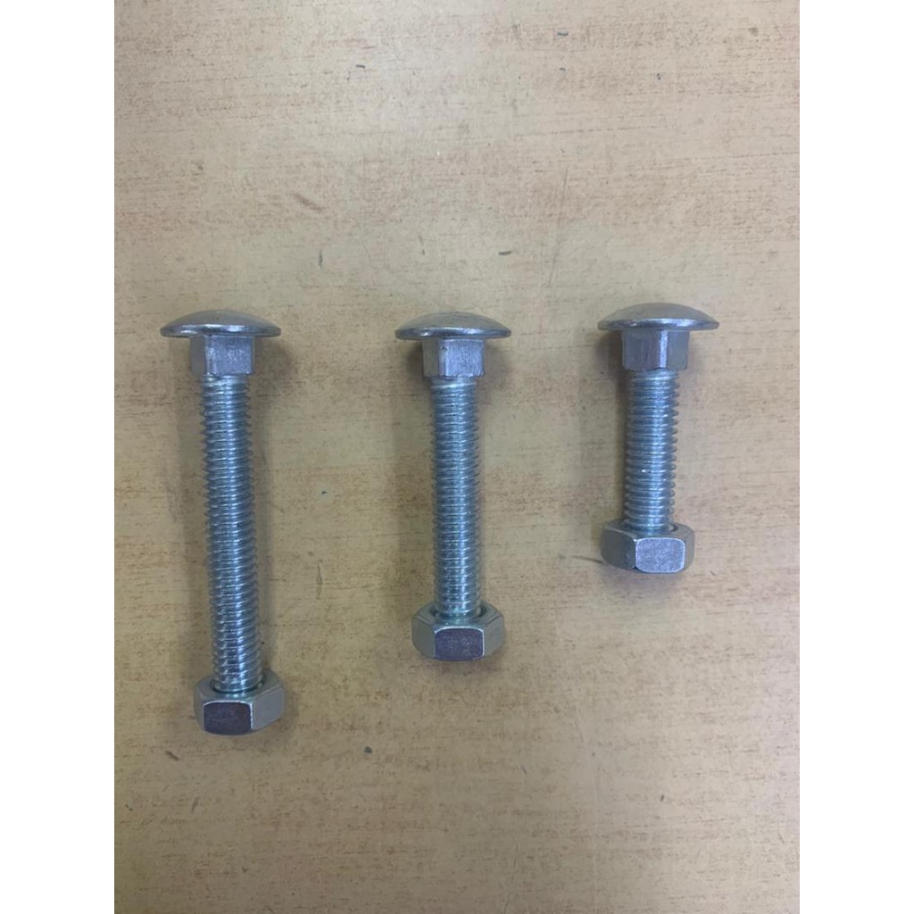 Carriage Bolt Round Head Square Neck ZB (Bolt & Nut Lorry) | Shopee ...