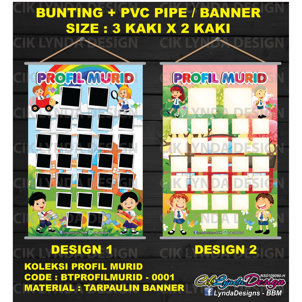 PRE-ORDER - BUNTING + PVC PIPE PRASEKOLAH - PROFIL MURID | Shopee Malaysia