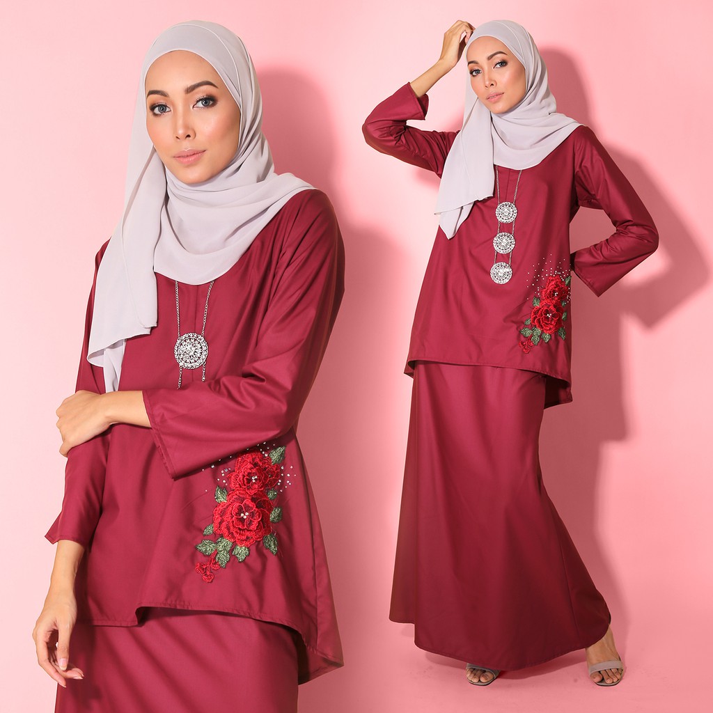 [Ramadan 2.2] Women Plus Size Baju Kurung Modern Classy Embroidered ...