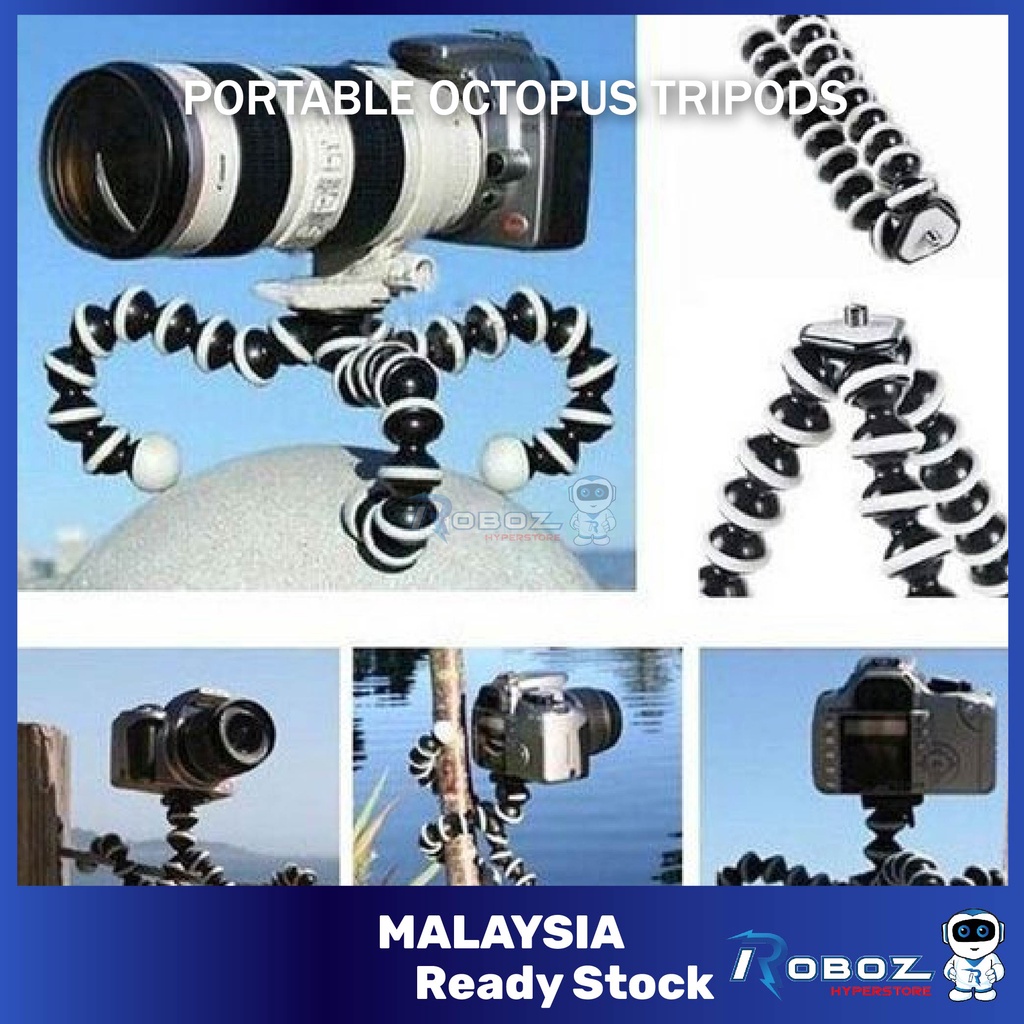 Portable Mini Tripod Octopus Tripods Flexible Tripod | Shopee Malaysia