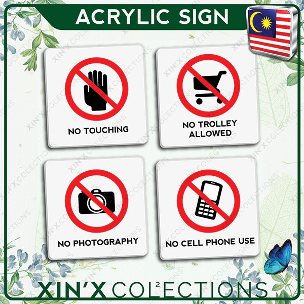 🇲🇾 NO RECORDING CCTV NO PHOTOGRAPHY NO MOBILE PHONE ACRYLIC SIGN ...