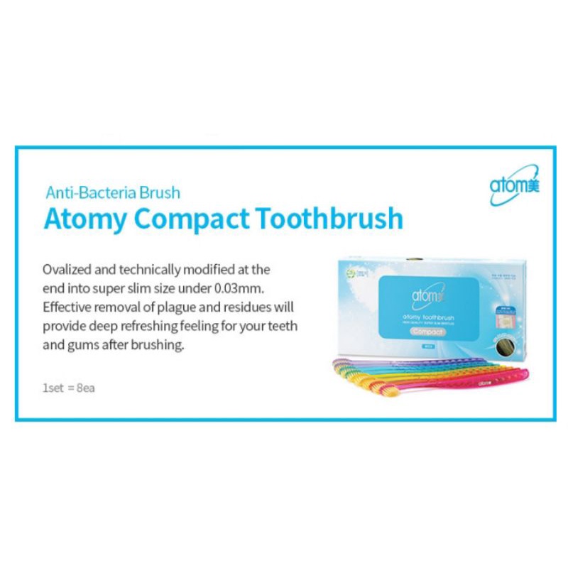 Atomy Compact Toothbrush *1set (4colors×2ea) | Shopee Malaysia