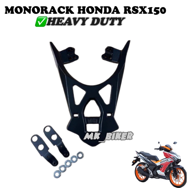 Honda RSX150 Monorack Alloy CNC Carbon Black PNP Mauk RSX Suitable Box ...