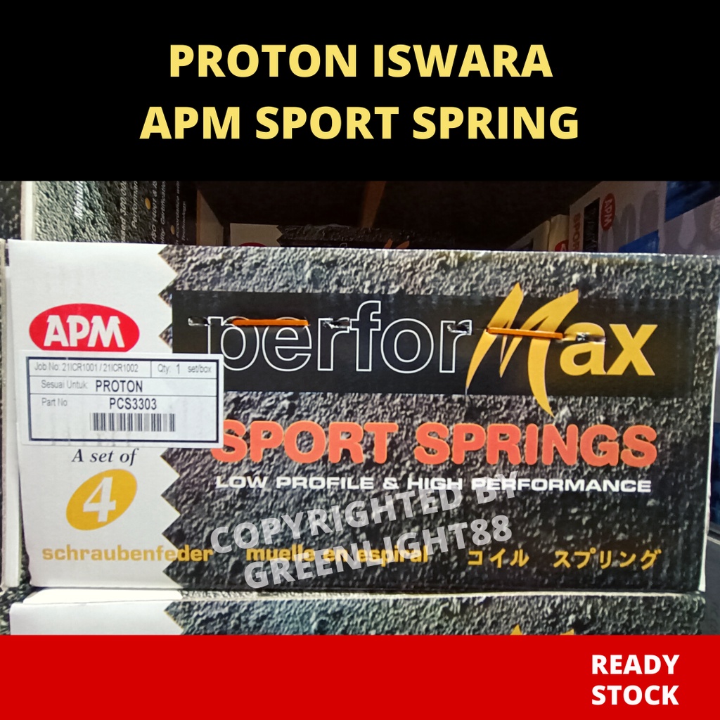 (100% ORIGINAL) PROTON ISWARA APM PERFORMAX SPORT SPRING (1 SET 4 PCS ...