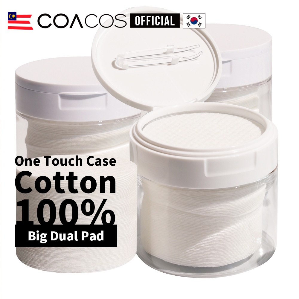 COACOS One-touch Pure Cotton Big Pad 70 pads x 3ea / 100% Cotton / Flat ...