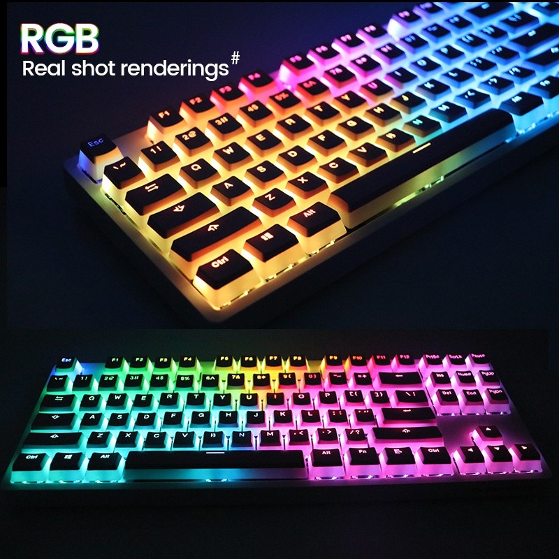 [KL Ready Stock] Pudding Keycaps PBT Double Shot Injection Keycap ...